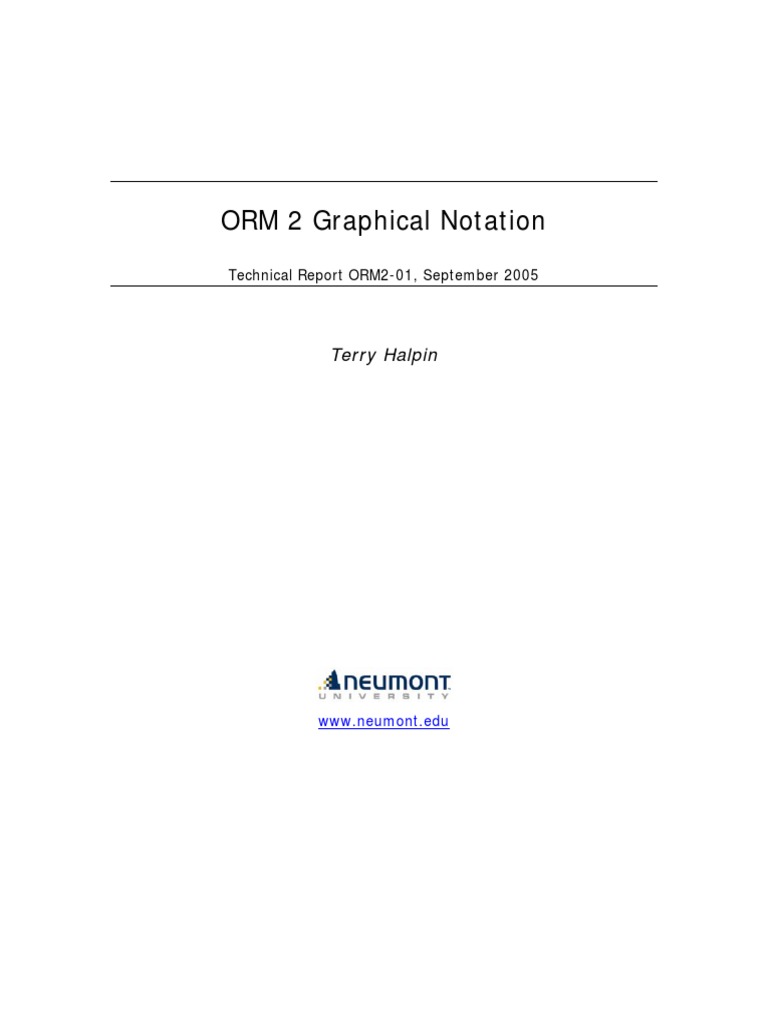 ORM 2 Graphical Notation: Terry Halpin | PDF | Scientific Modeling | Information Science