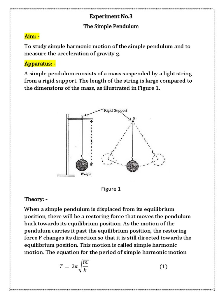 Physics Lab: Simple Pendulum Study | PDF | Pendulum | Physical Quantities