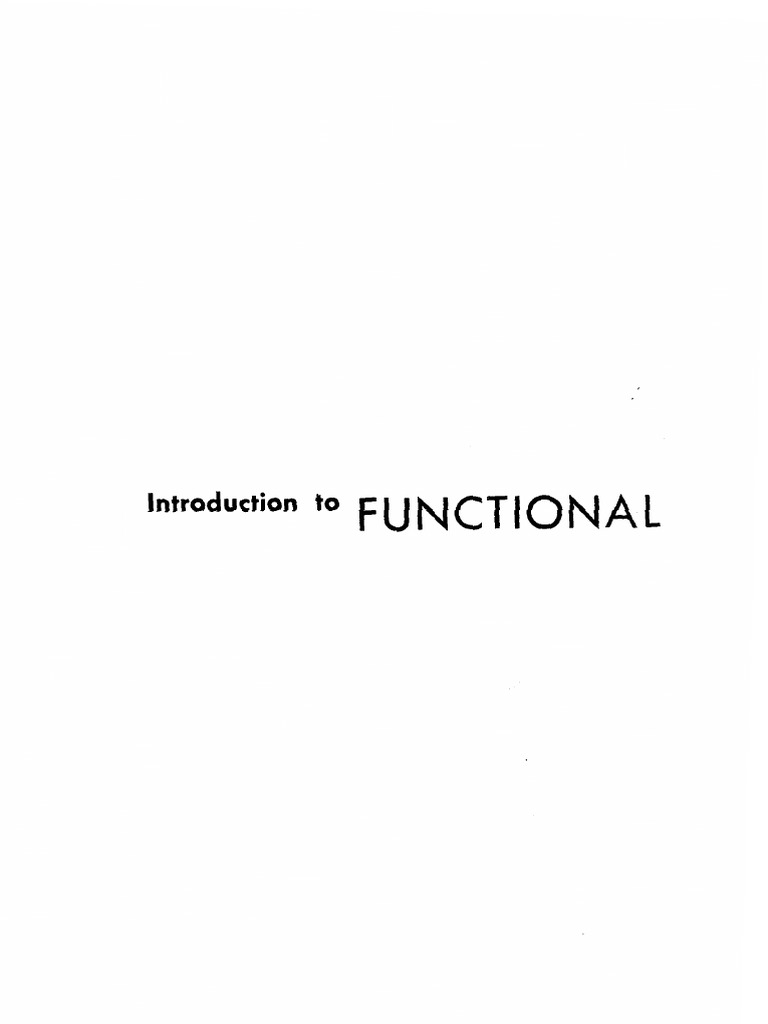 Taylor, Introduction To Functional Analysis PDF | PDF | Basis (Linear ...