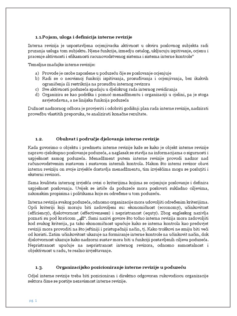 Interna Revizija | PDF