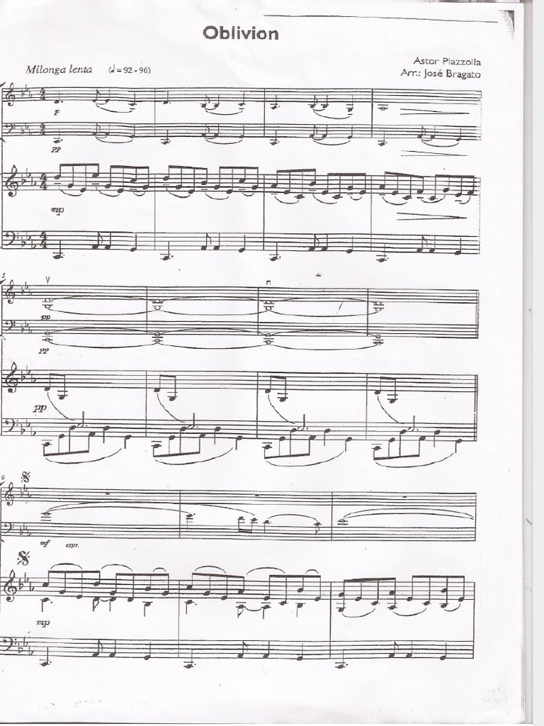 Oblivion Violin Cello Piano | PDF | Classical Music | Chamber Music