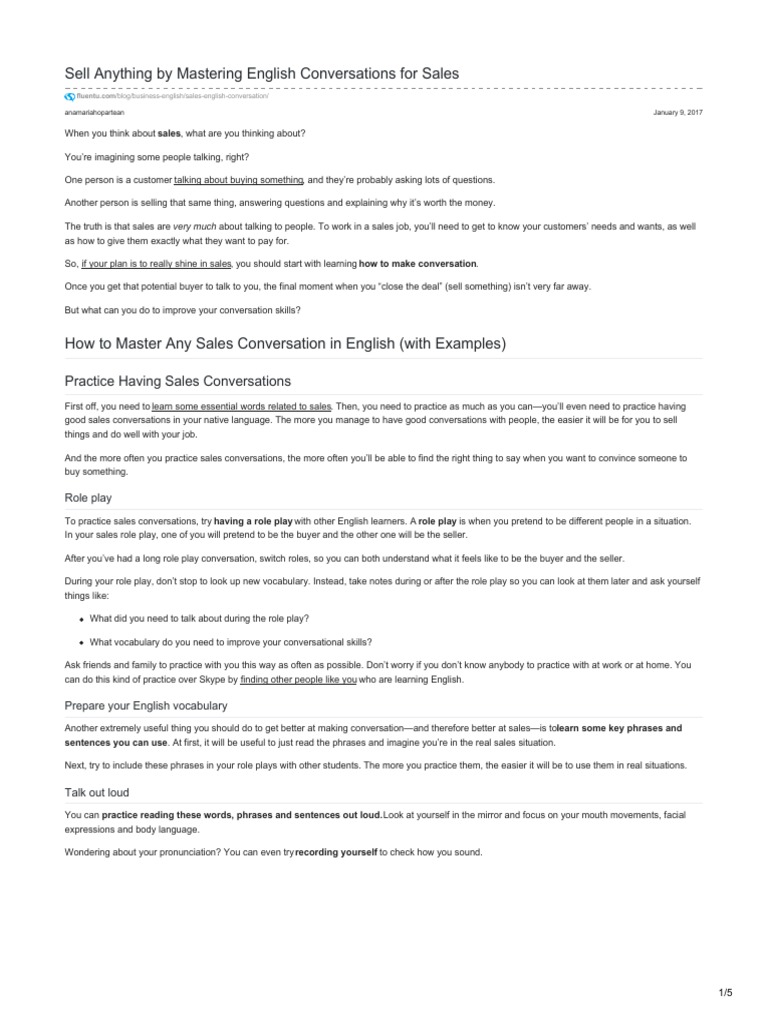 How To Master Any Sales Conver | PDF | Conversation | Sales