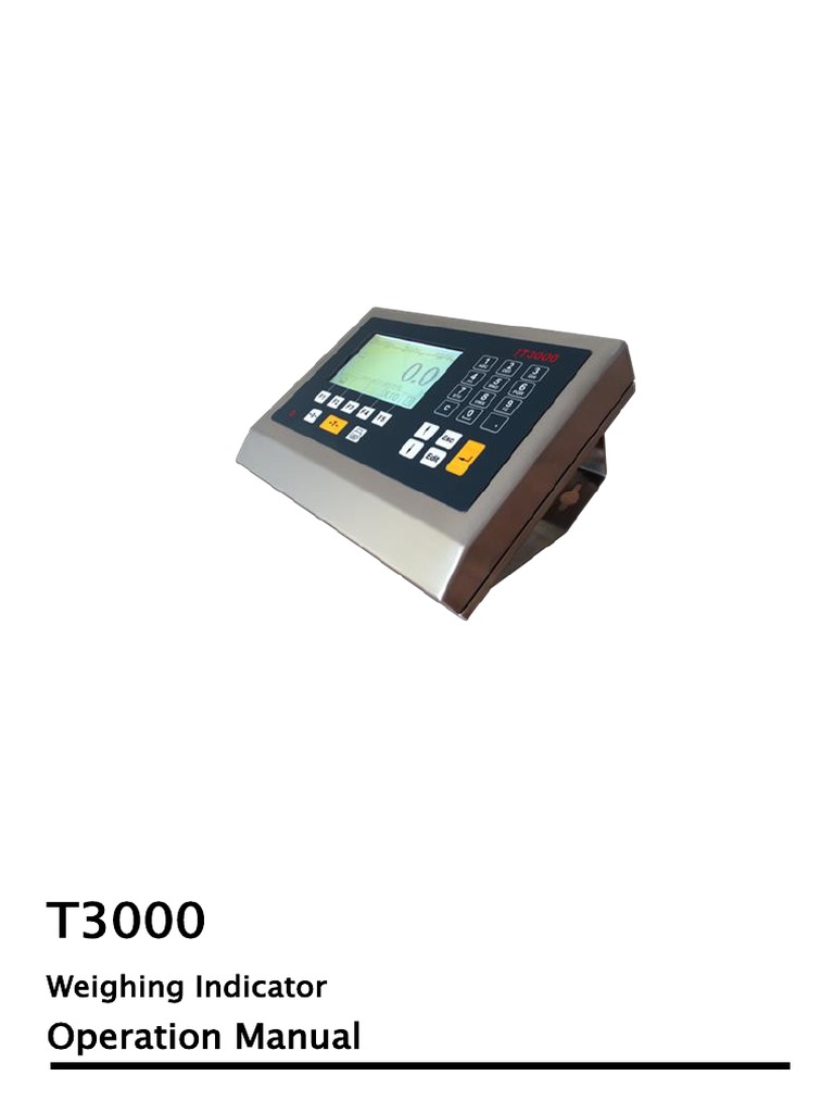 IT3000 Manual Usuario | PDF | Calibration | Weight