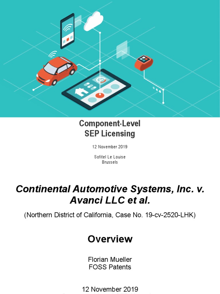 19-11-12 Florian Mueller Continental v. Avanci Et Al. Presentation ...