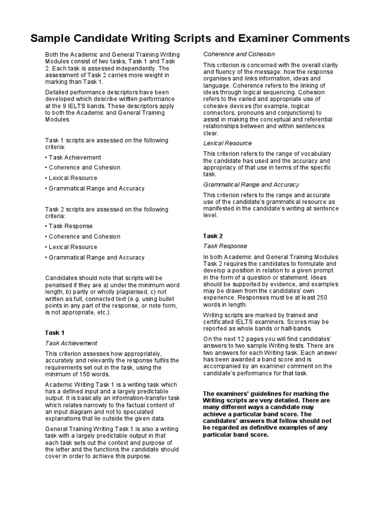 IELTS Writing Task Samples & Feedback | PDF | Question | International ...
