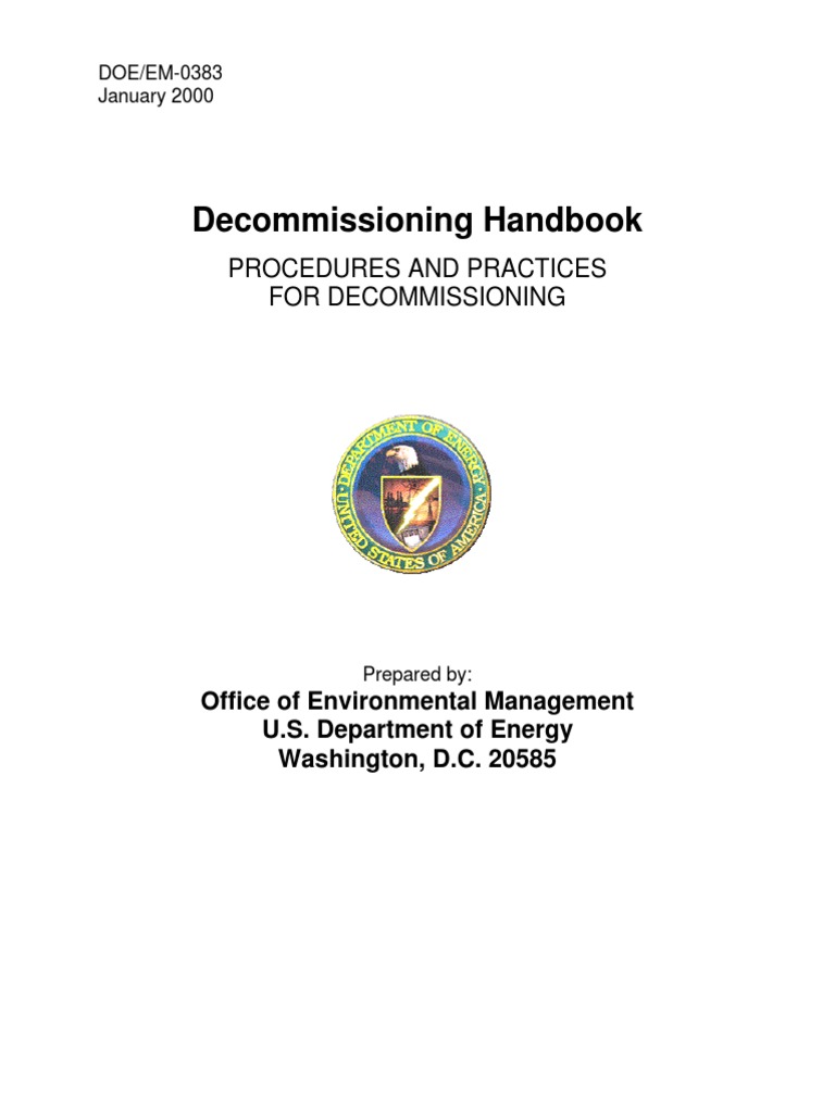 Decommissioning Handbook | PDF | Superfund | Energy And Resource