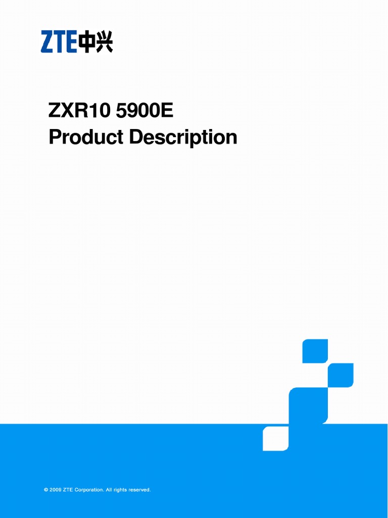 Manual ZTE ZXR10-5900-serie PDF | PDF | Computer Network | Network Switch