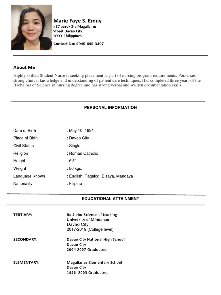 Sample Corporate Resume | PDF | Philippines | Nursing