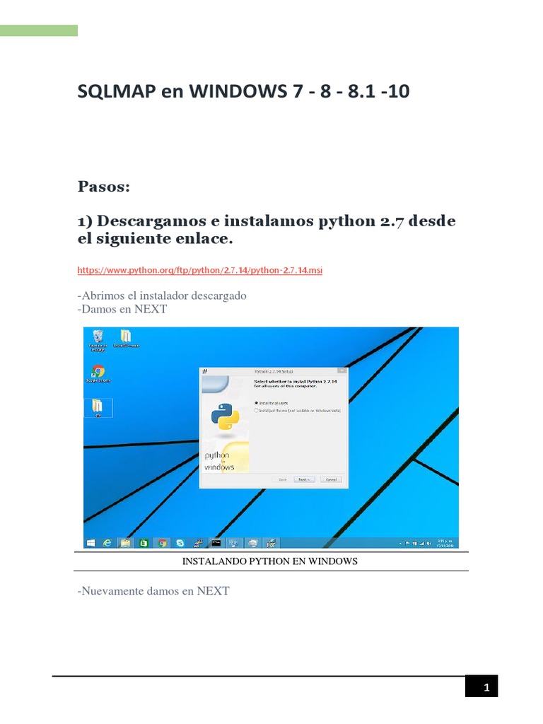 Sqlmap en Windows 7 | PDF