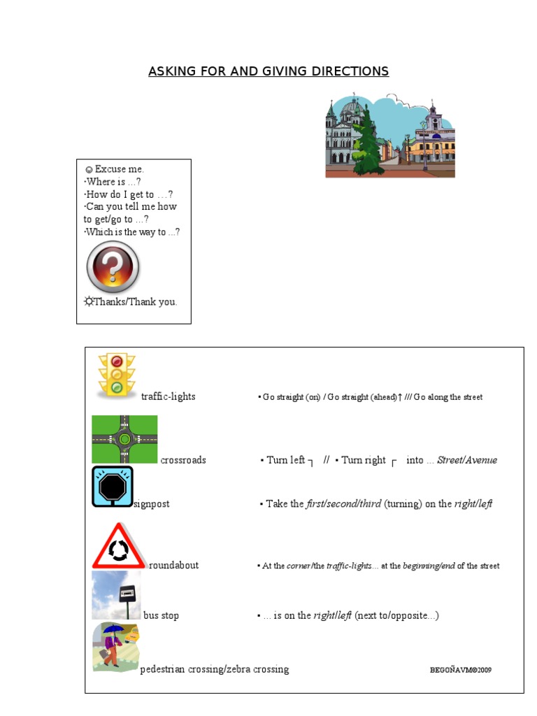 Directions Asking and Giving Guide | PDF