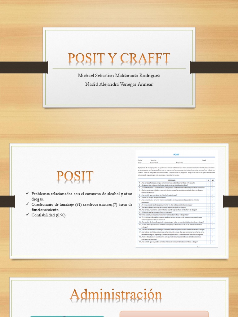 Posit y Crafft | PDF | Cuestionario | Neurociencia