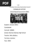 CARIBBEAN STUDIES SBA Guide | PDF | Data | Methodology