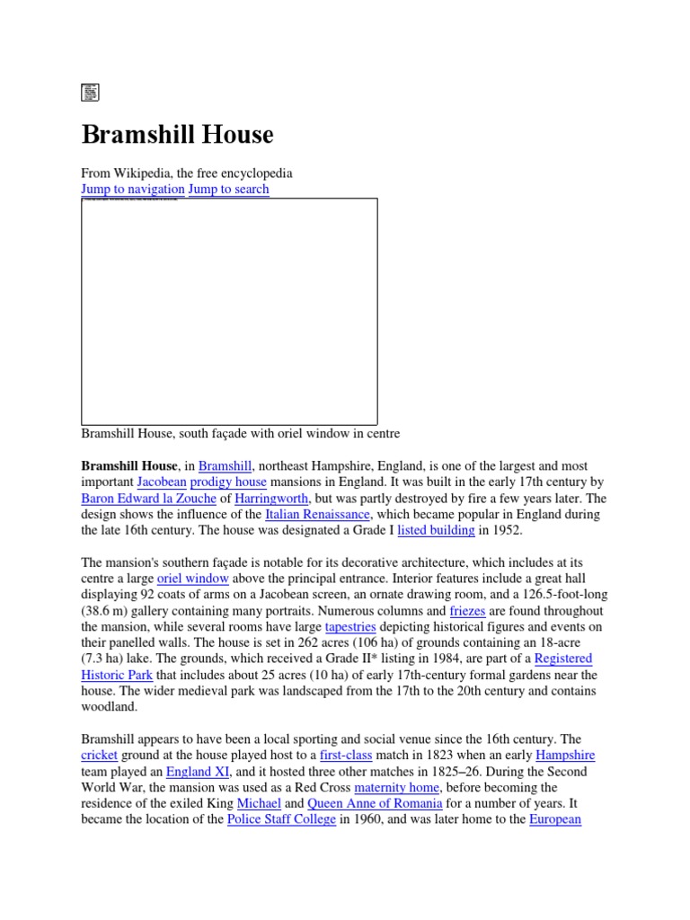 Bramshill House | PDF | Architectural Design | Architecture