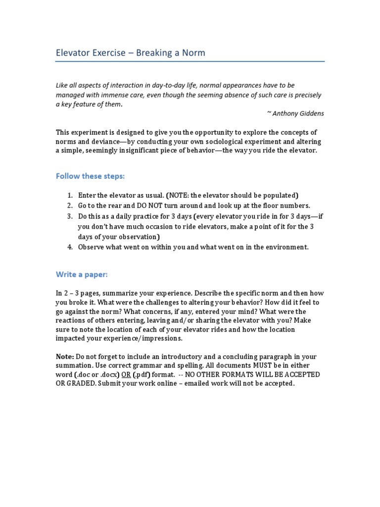 Elevator Exercise - Breaking A Norm: Follow These Steps | PDF