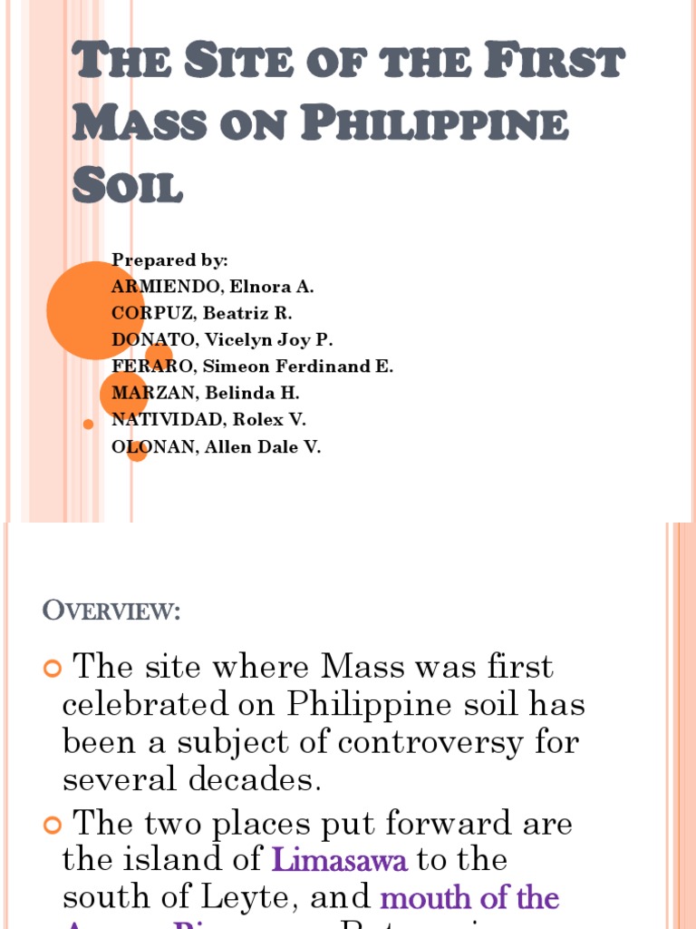 Limasawa: Site of the First Mass | PDF