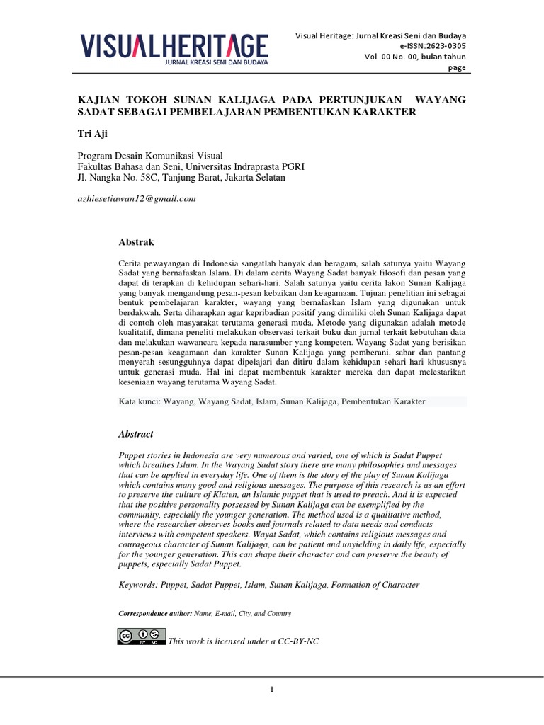 Tri Aji - 201646500390 - Artikel Wayang Sadat | PDF