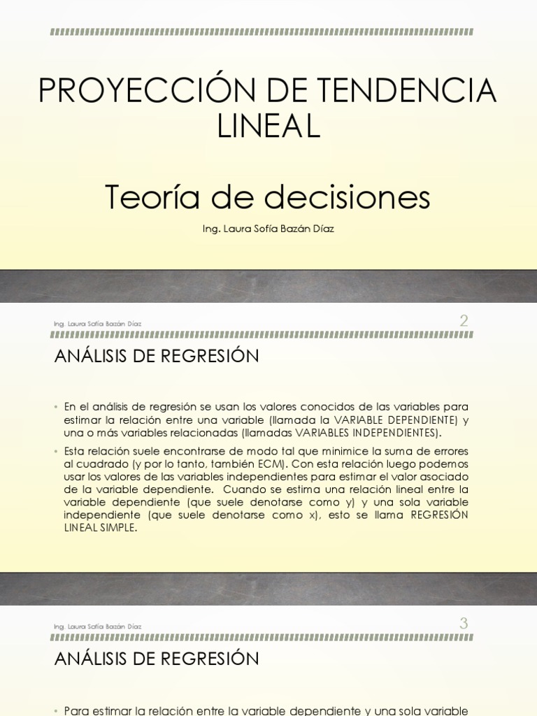 Proyección de Tendencia Lineal | PDF | Teoría de la estimación ...