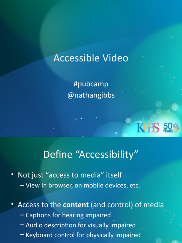 Understanding Accessible Video Content | PDF | Computers