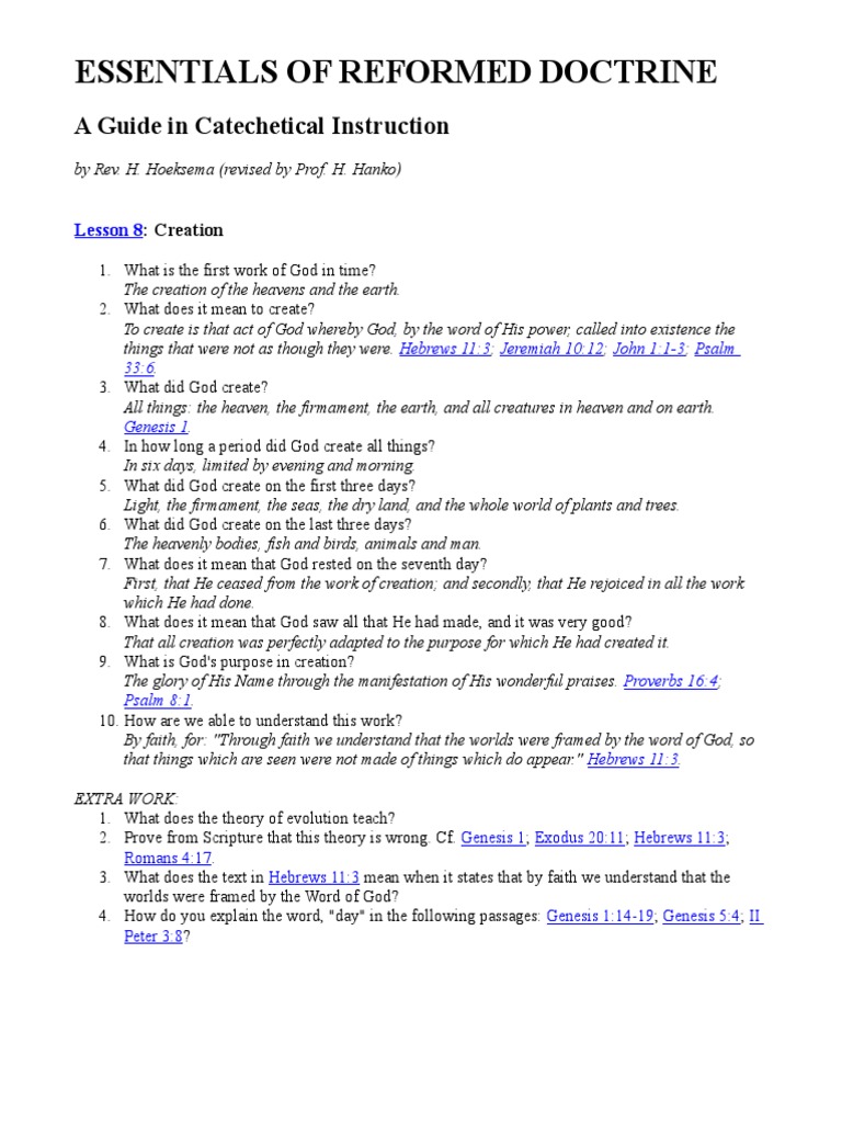 Creation (Herman Hanko) | PDF | Religion & Spirituality