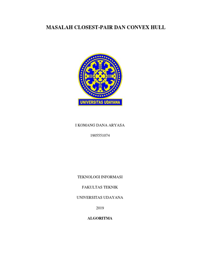 Masalah Closest Pair and Convex Hull by Davide and Conquar | PDF ...