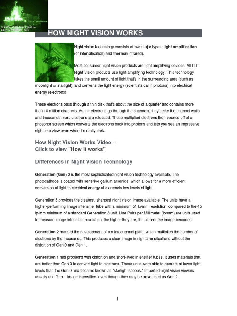 How Night Vision Works Video - Click To View Differences in Night ...