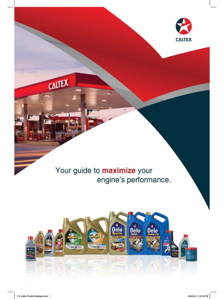 Caltex Product Catalogue | PDF | Chevron Corporation | Motor Oil