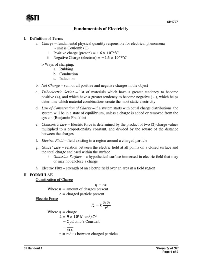 A Comprehensive Guide to Fundamental Electricity Concepts and Formulas ...