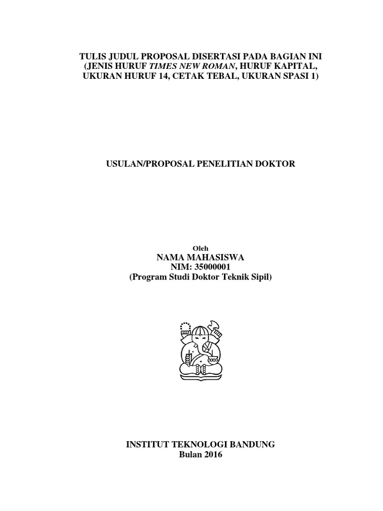 Template Proposal Disertasi BB Mei2019 | PDF