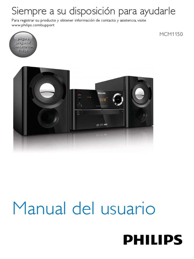 Manual Microcadena Philips MCM1150 | PDF | Mp3 | USB