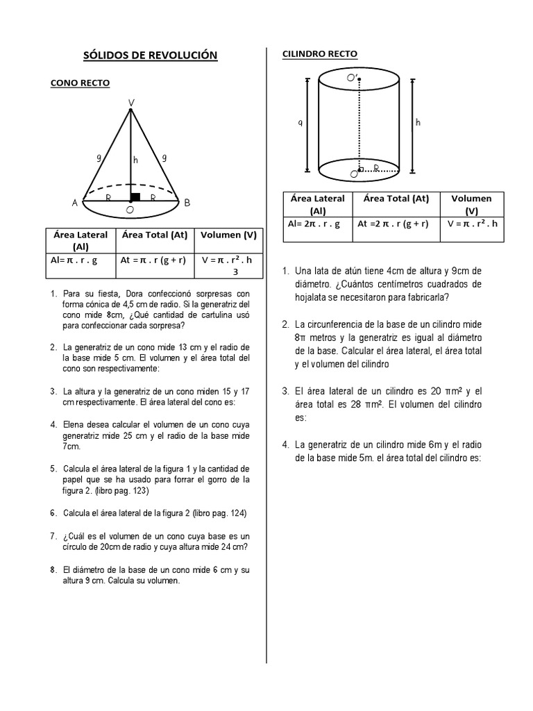 Sólidos de Revolución | PDF | Pi | Análisis matemático