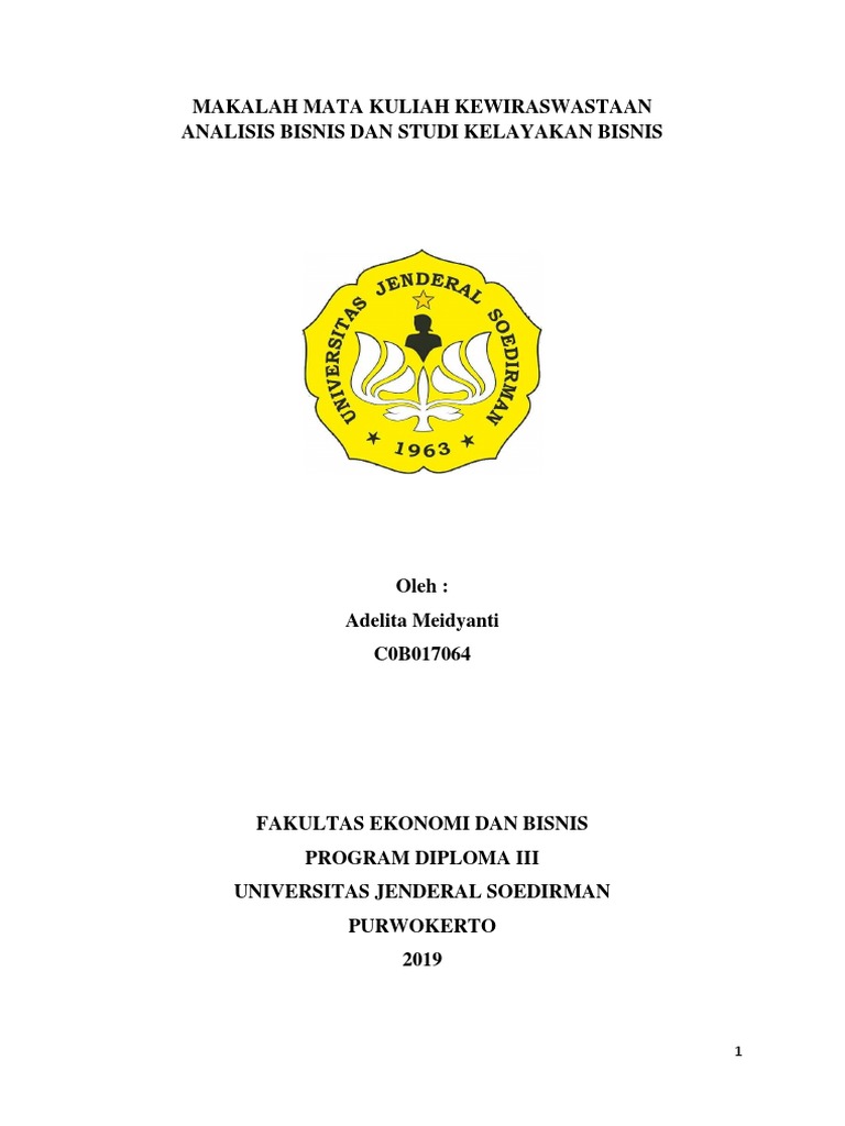 Analisis Bisnis Dan Studi Kelayakan Bisnis | PDF | Bisnis | Pengelolaan ...