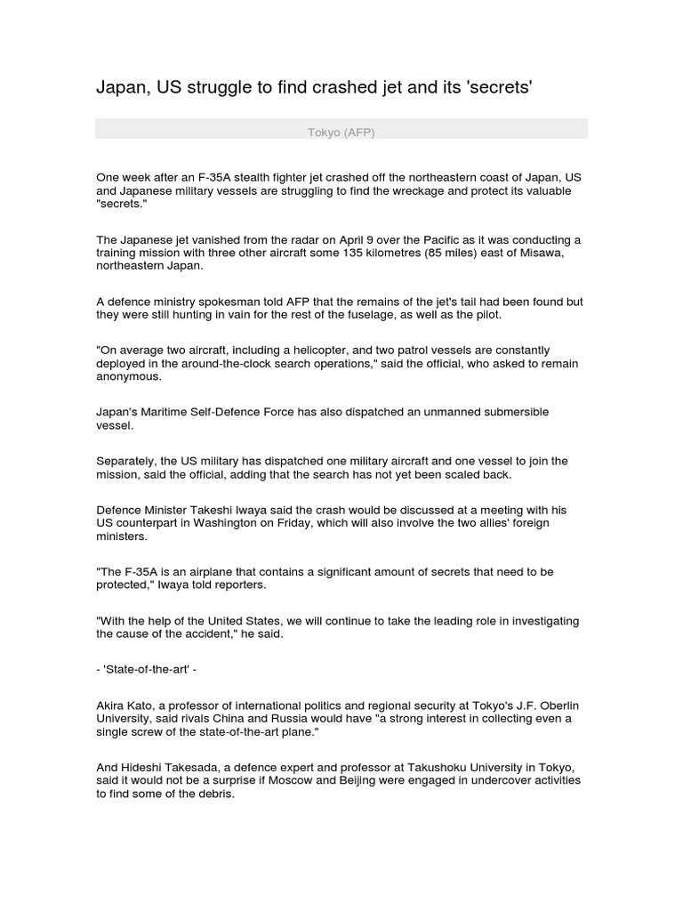 HSJSJSJ | PDF | Lockheed Martin F 35 Lightning Ii | Japan