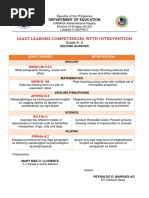 Least Learned Skill in Grade 5 1st Quarter | PDF | Learning | Linguistics