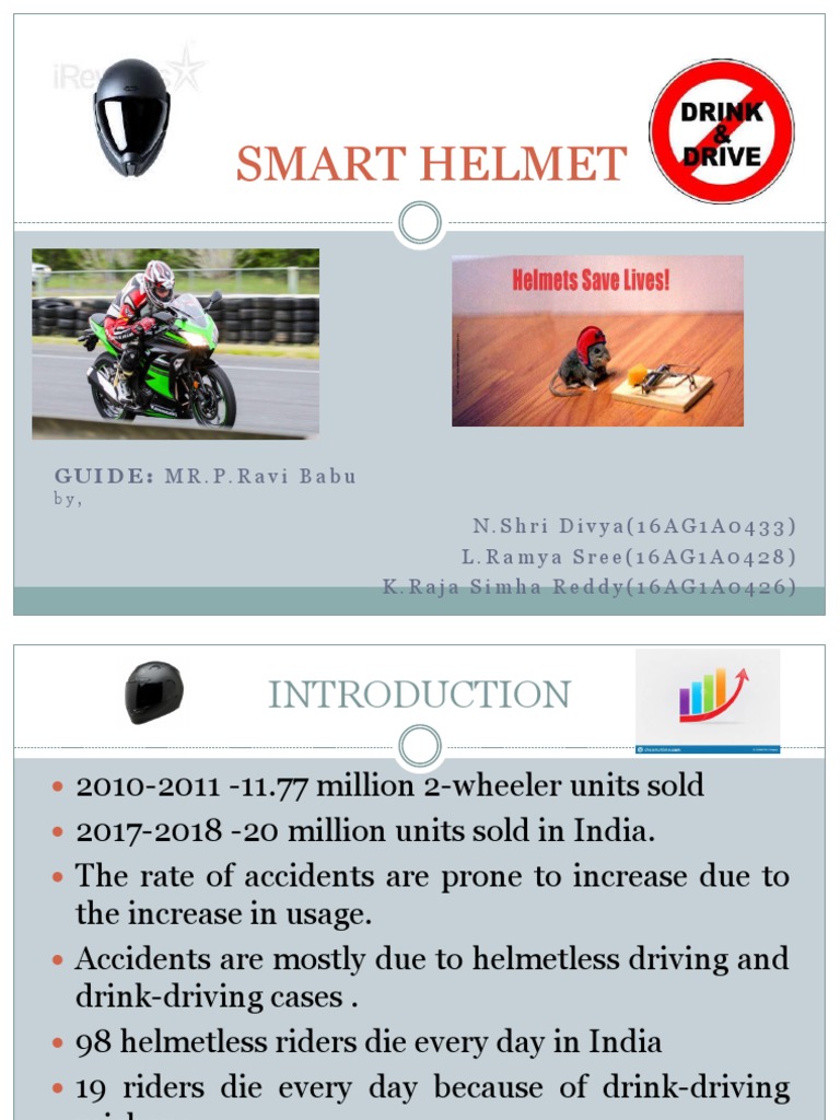 Smart Helmet Ppt-1 | PDF