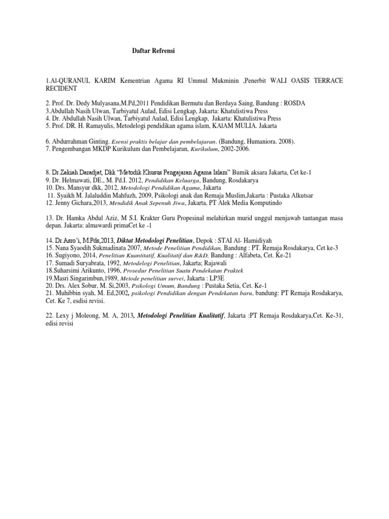 Contoh Refrensi Buku | PDF
