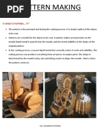 Pattern Making &foundary | PDF | Casting | Foundry