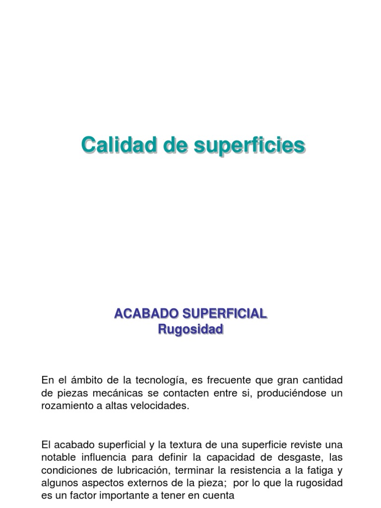 Rugosidad de Los Materiales | Descargar gratis PDF | Rugosidad de la ...
