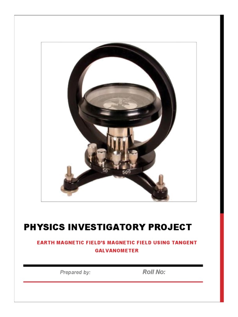 Earth Magnetic Field Study Using Tangent Galvanometer | PDF | Magnetism ...