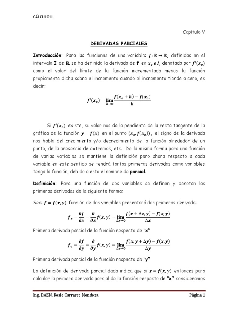 Derivadas parciales y diferenciales de funciones de varias variables | PDF | Derivado | Degradado