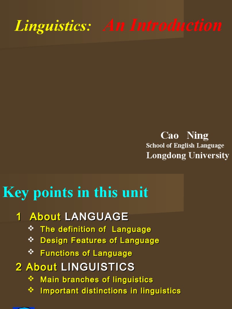 Module 1 - Linguistics and Language PDF | PDF | Linguistics ...