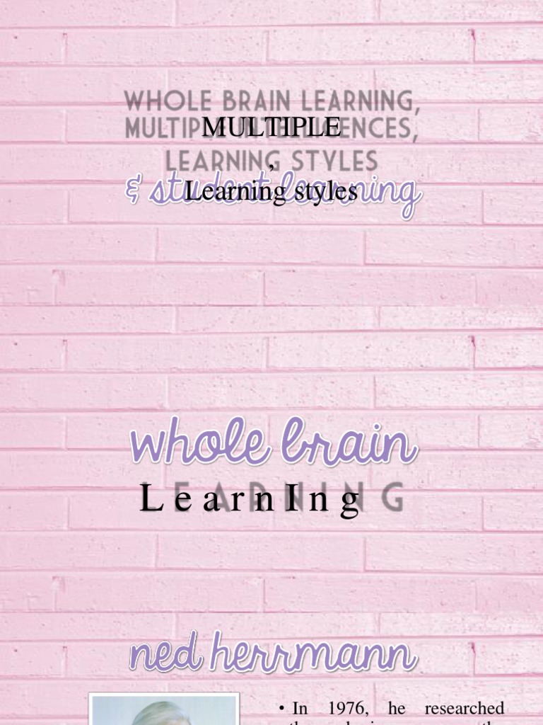 Understanding Multiple Intelligences and Whole Brain Learning ...