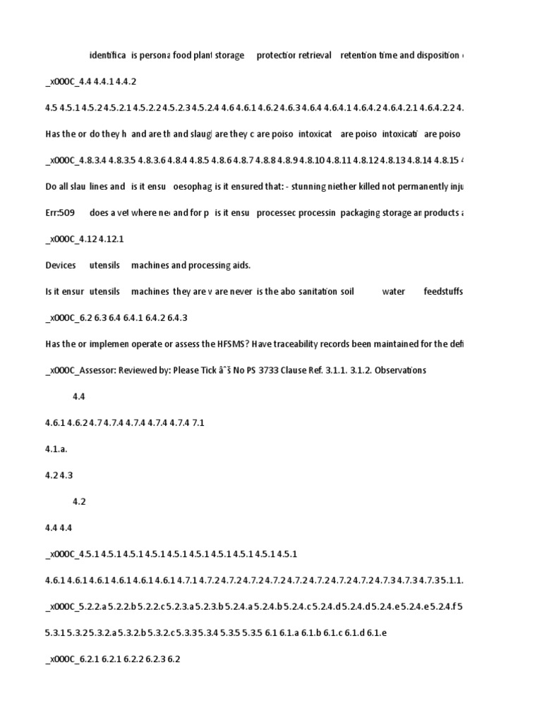 HALAL Ps 3733 Audit Checklist | PDF | Food And Drink | Business
