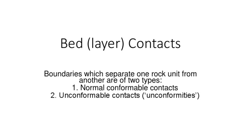 Bed (Layer) Contacts | PDF