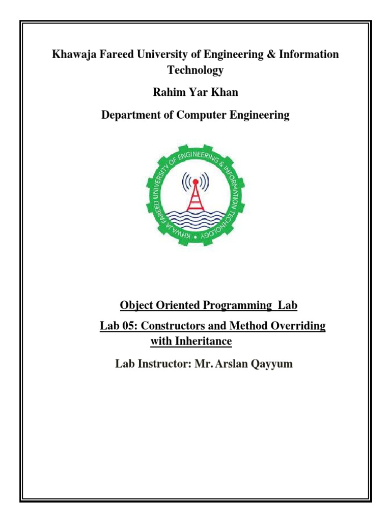Oop Lab 5 Pdf Inheritance Object Oriented Programming Class Computer Programming