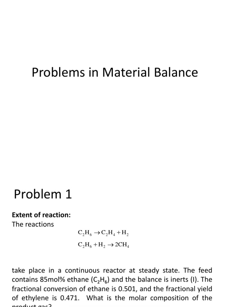 Material Balance Problems and Solutions | PDF | Combustion | Sodium ...