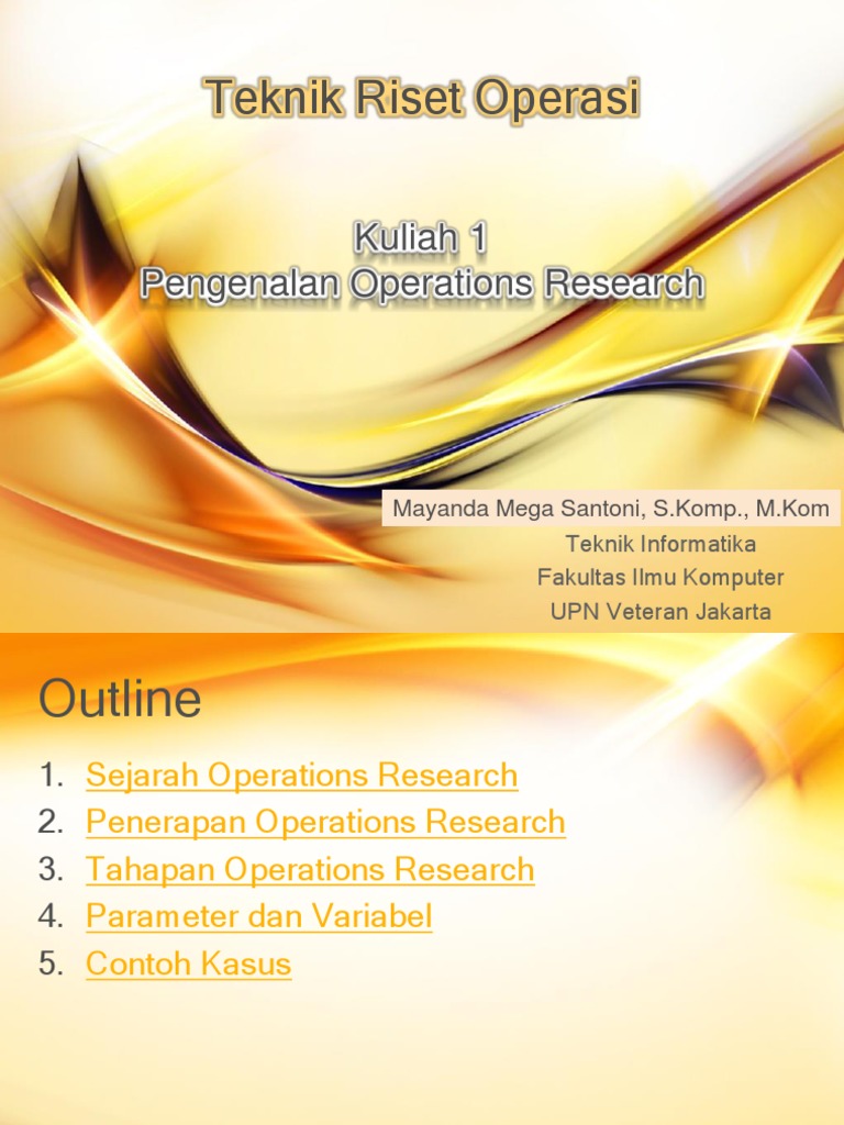 Kul 1 Intro To TRO | PDF | Komputer