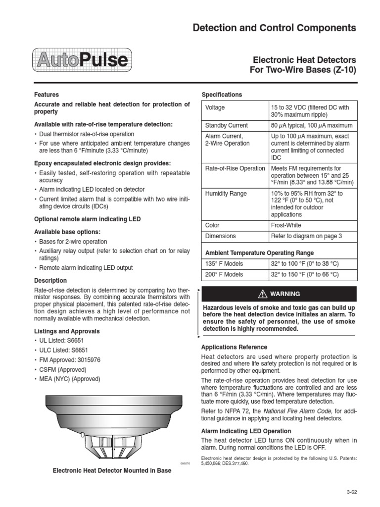 Ansul Conventional Heat Detector | PDF | Relay | Electrical Wiring
