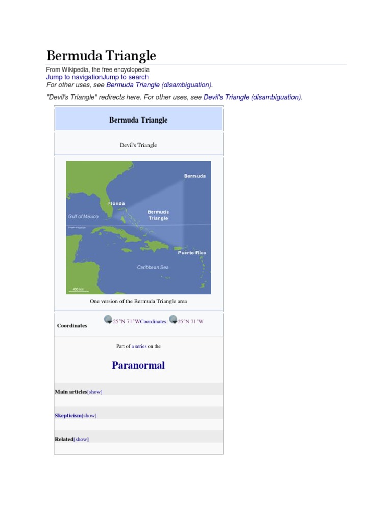 Bermuda Triangle: Paranormal | PDF | Earth Sciences | Nature