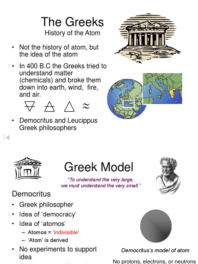 Greek Origins of Atomic Theory | PDF | Atoms | Matter