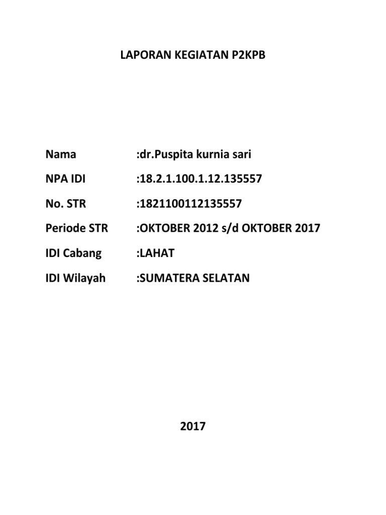 Berkas p2kp | PDF